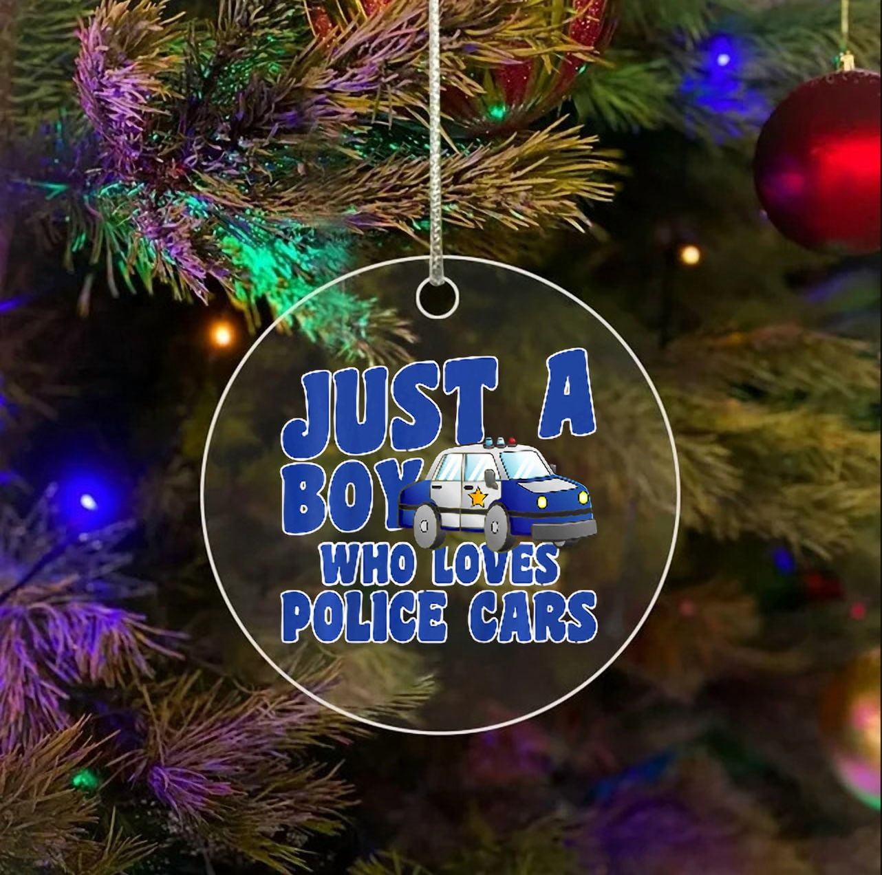 Car Just A Boy Who Loves Cars Ornament, Home Decoration, Circle Acrylic Ornament - Walmart.com