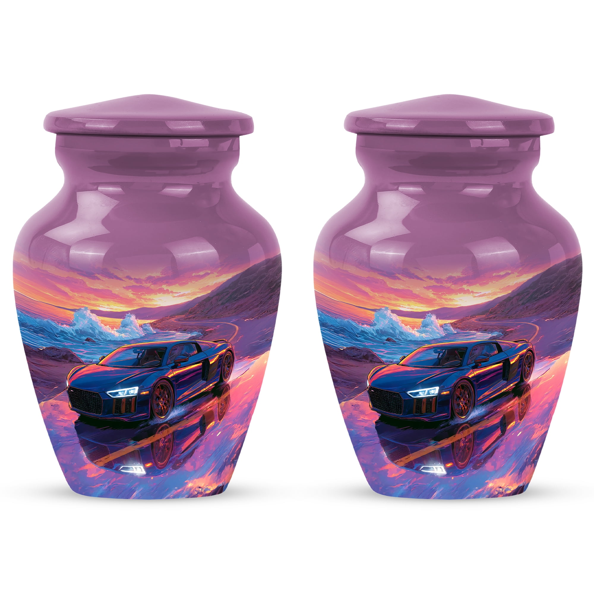 Car Keepsake Urns Set Of 2, Mini Urns For Ashes Adult Male, Supercar ...