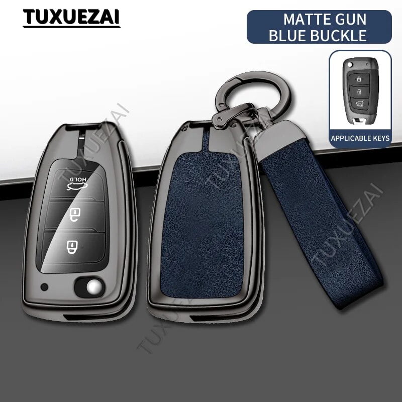 Car Key Case Full Cover Shell For Hyundai H 3 buttons Santa I30 IX35 ...