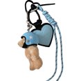 Car Key Chains Heart Keychain Bear Keyring Bag Charm Woven Rope Pendant ...