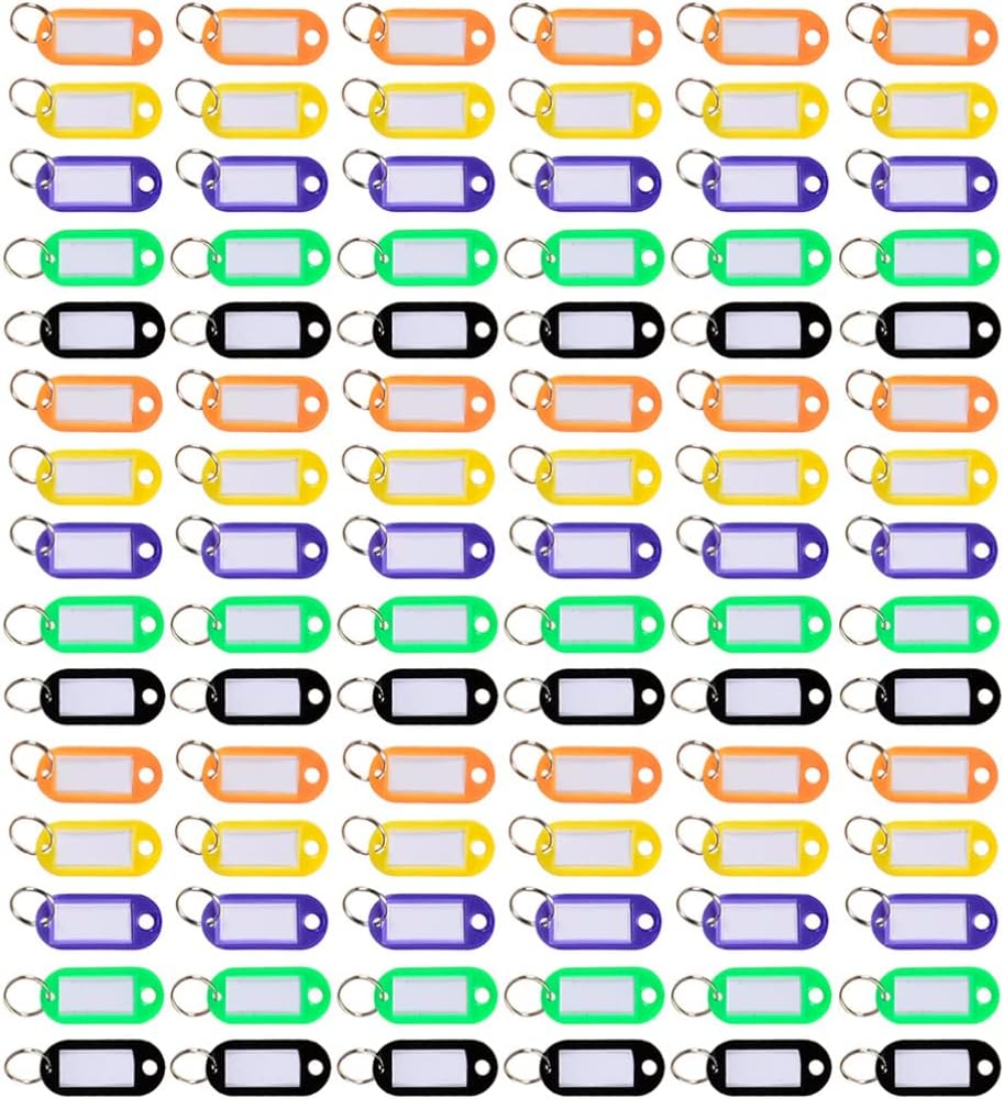 Car Key Chain Key Tags Key Labels with Ring Label Window Luggage Label ...