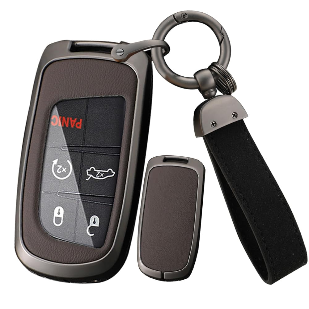 Car Key Fob Cover Fit for Chrysler 200 300 Key Remote Metal Frame and ...
