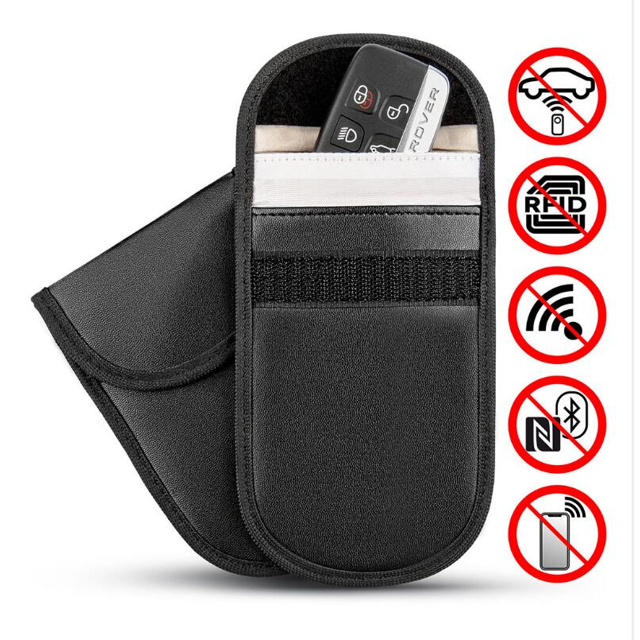 Car Key Signal Blocker Case Faraday Cage Fob Key Bag RFID Locking Bag ...