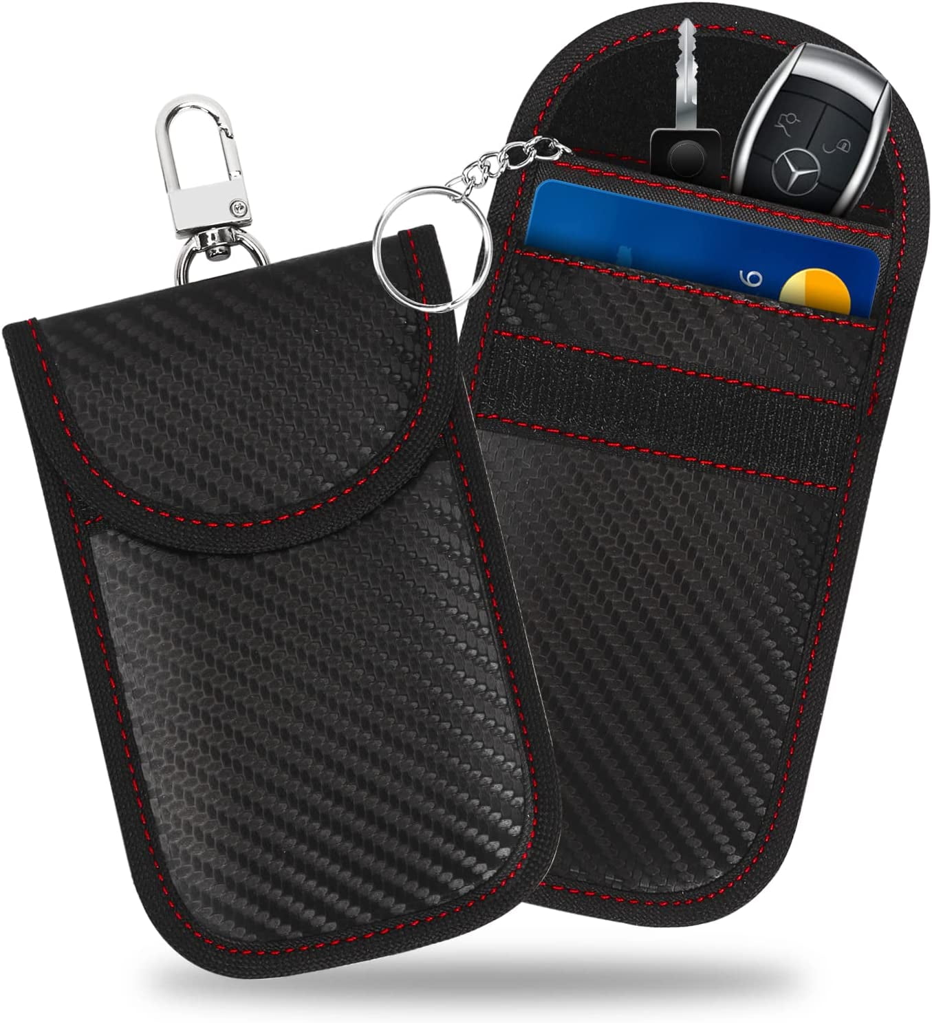 Car Key Signal Blocker Pouch, Scheam 2 Pack RFID Blocking Faraday Bag ...
