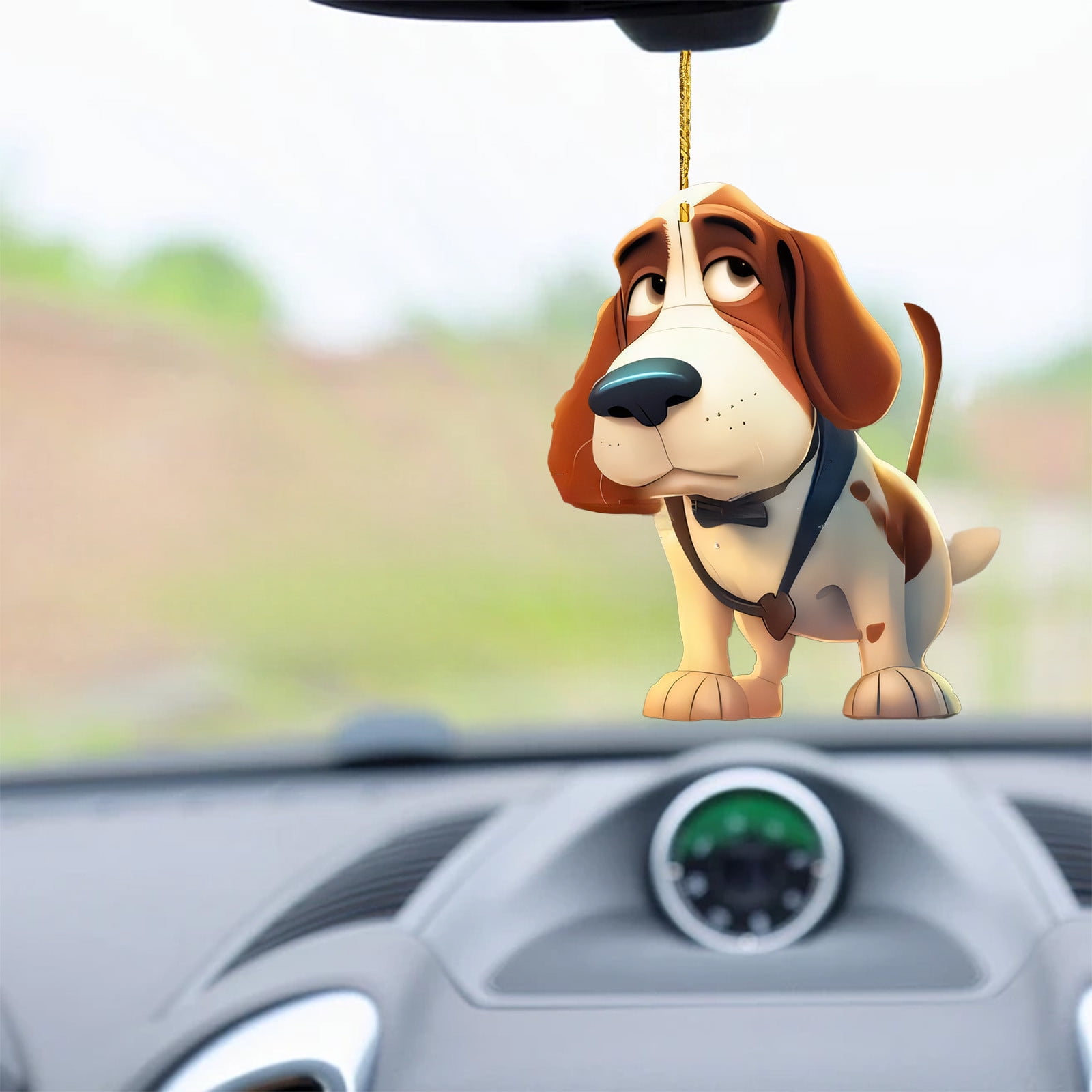 Car Keychain Dog Pendant Acrylic Charm Cute Design Lightweight Pet ...