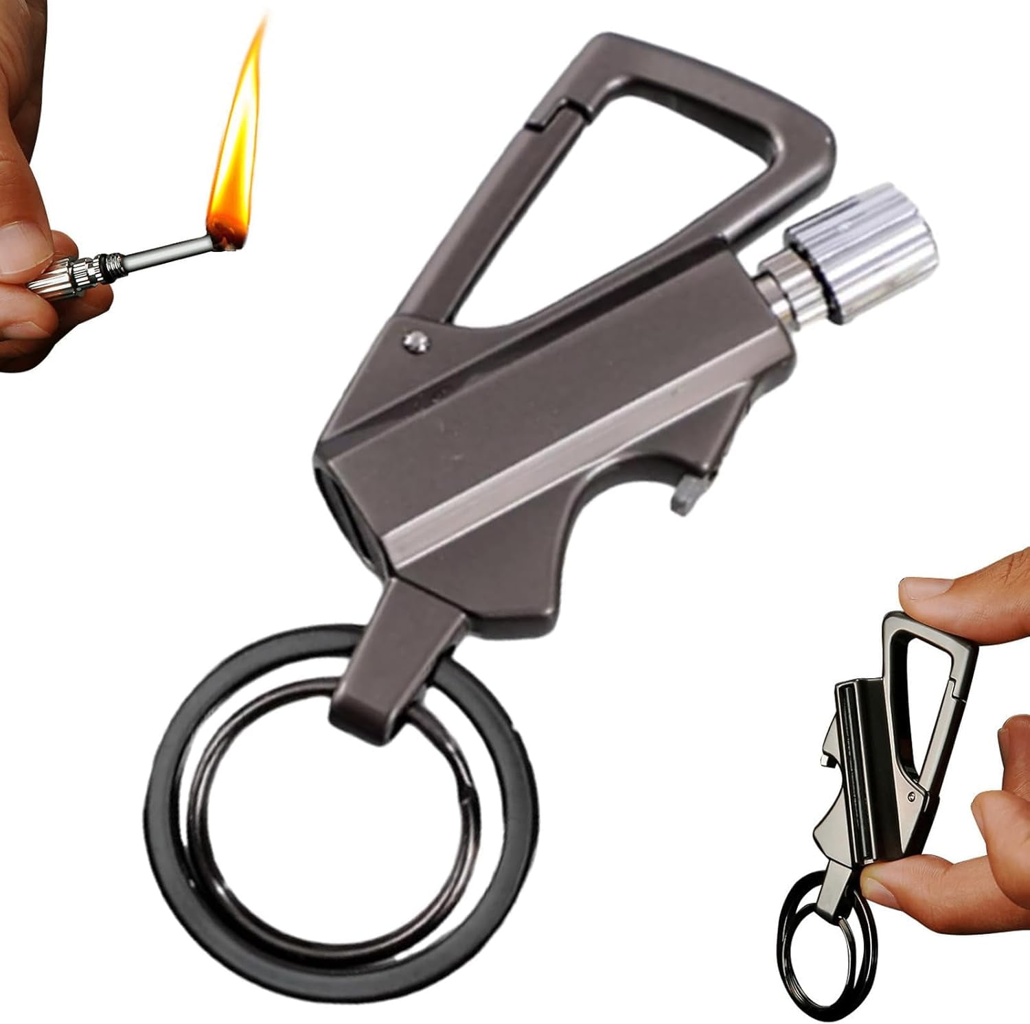 Car Keychain Kerosene Lighter, Permanent Match Infinity Lighter with ...