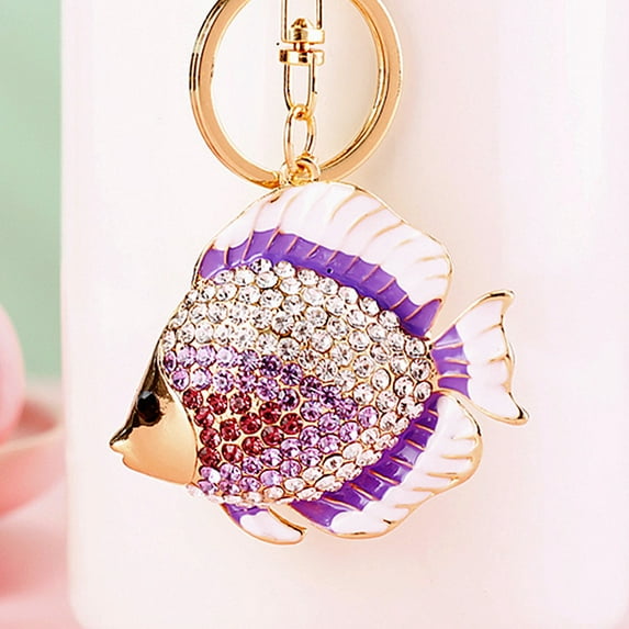 Car Keychain for Women with Rhinestone Bling Girl Cute Keychain ...
