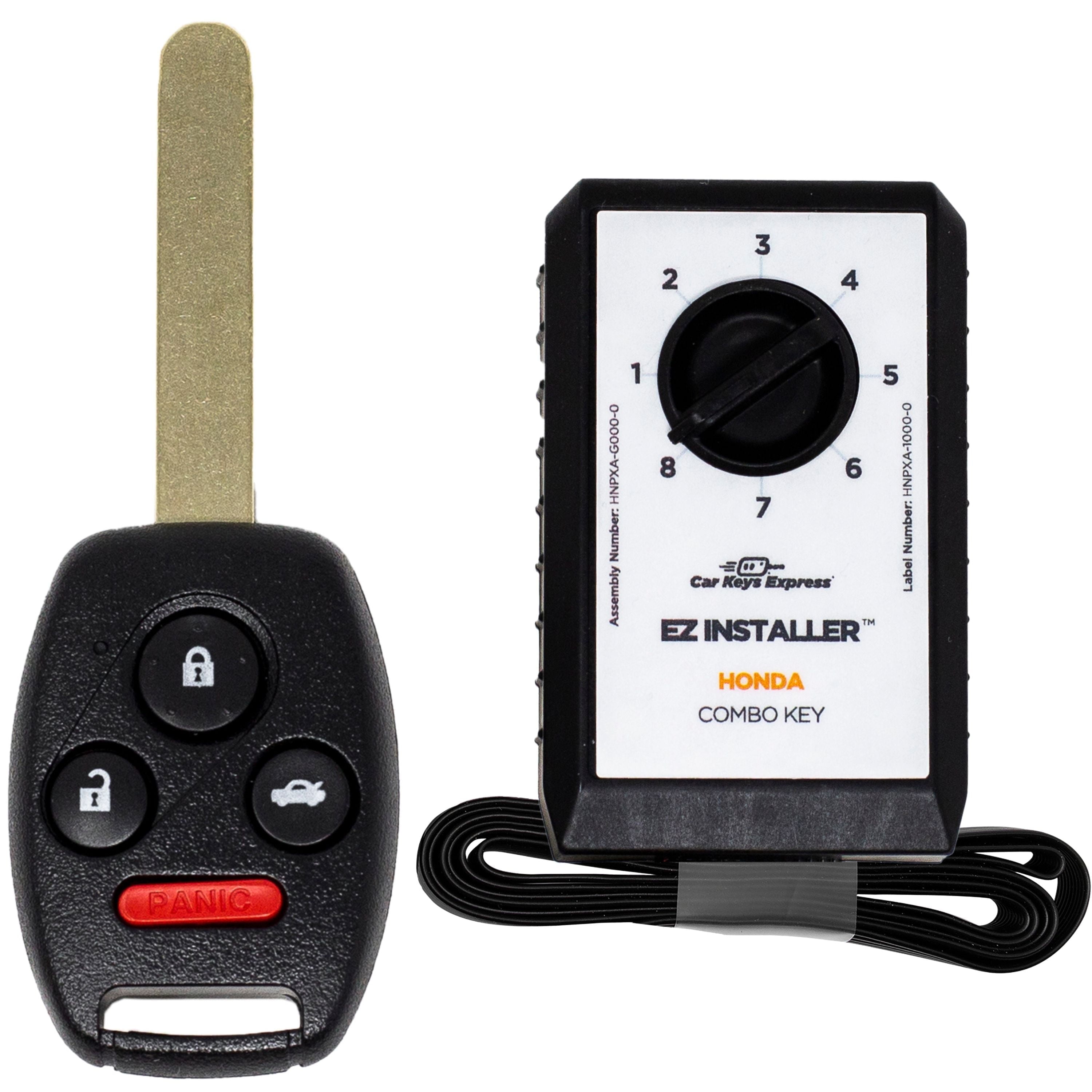 Car Keys Express Honda Simple Key - 4 Button Remote and Key Combo with ...