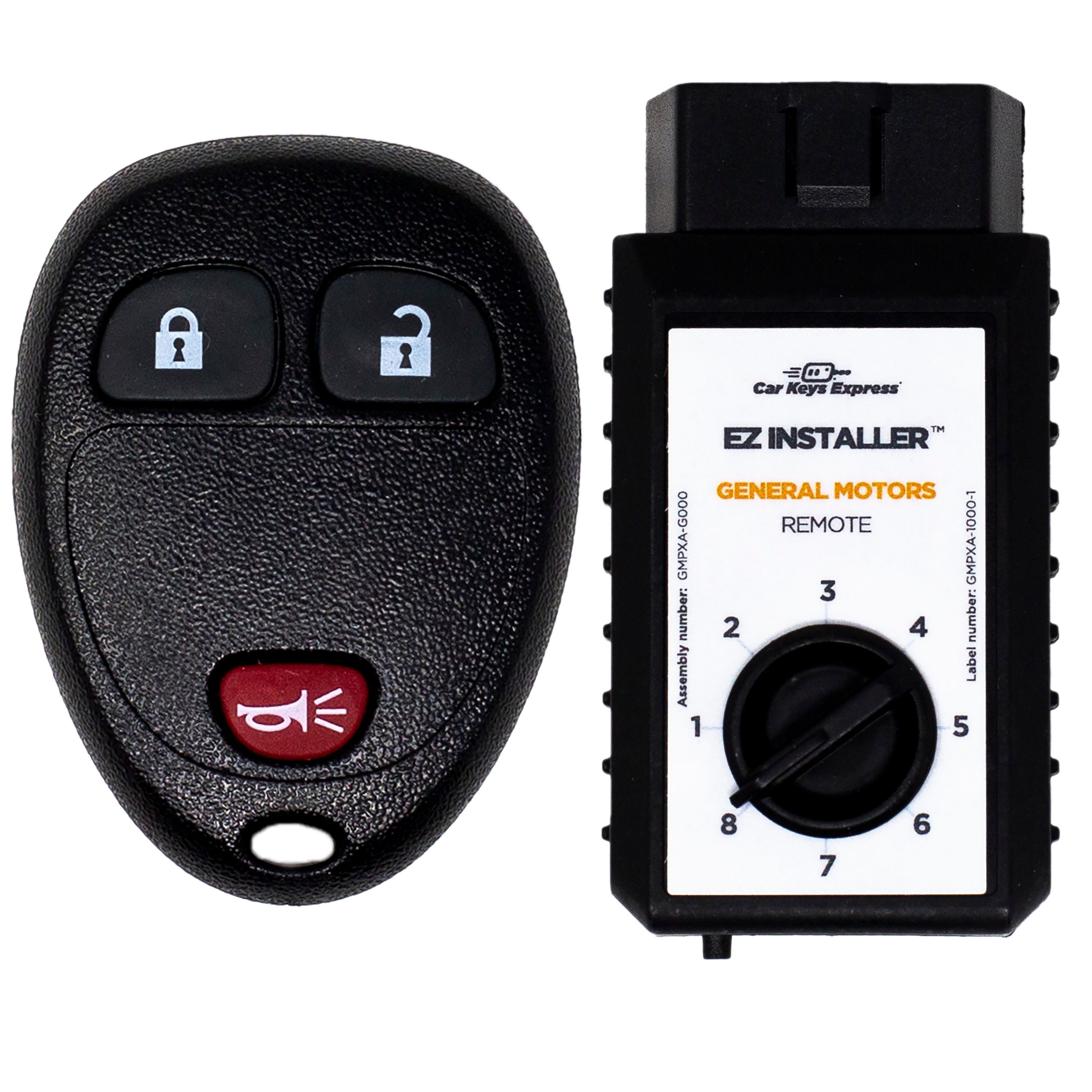 Car Keys Express Replacement GM Remote - 3 Buttons (Lock, Unlock, and ...