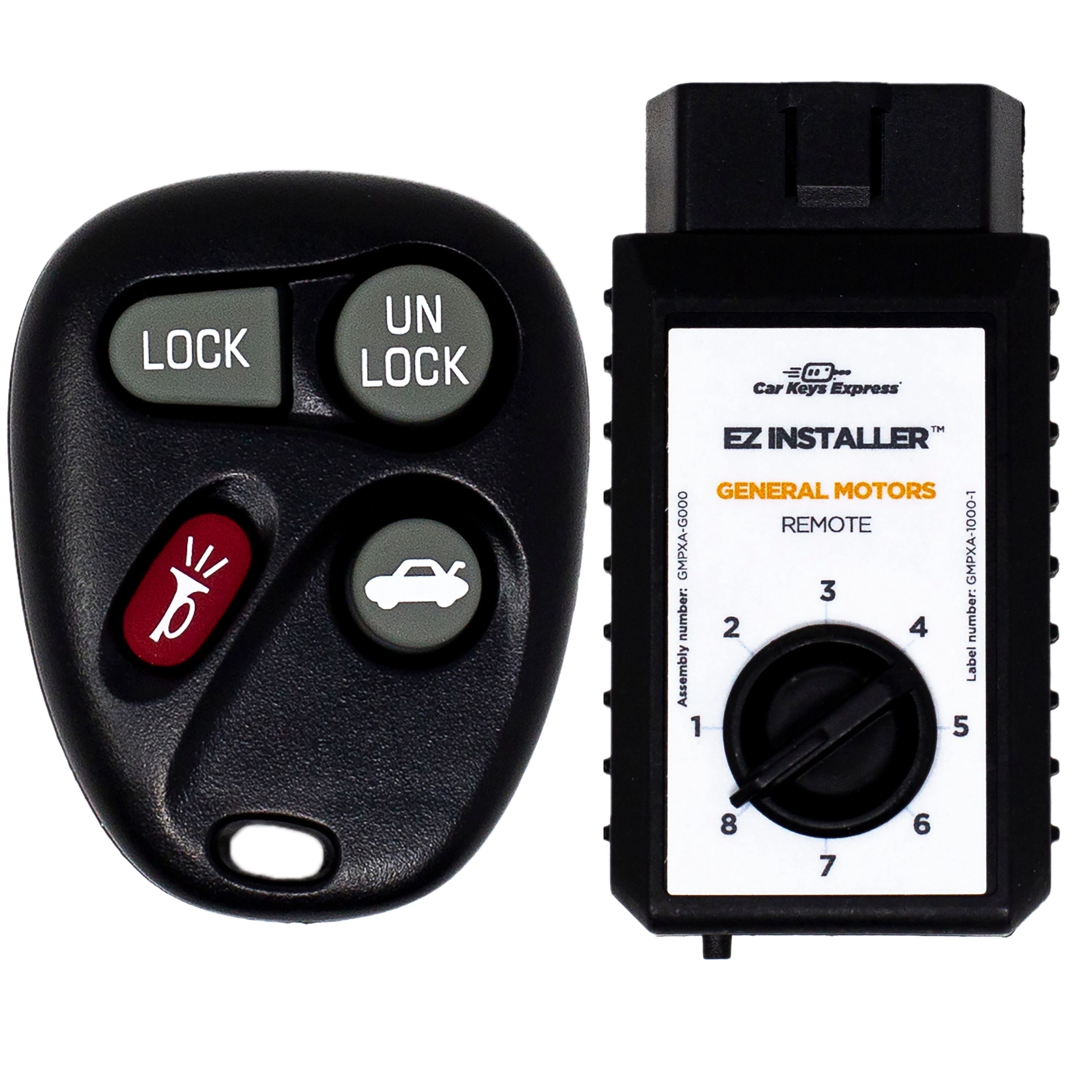 Car Keys Express Replacement GM Remote – 4 Buttons (Lock, Unlock, Panic ...