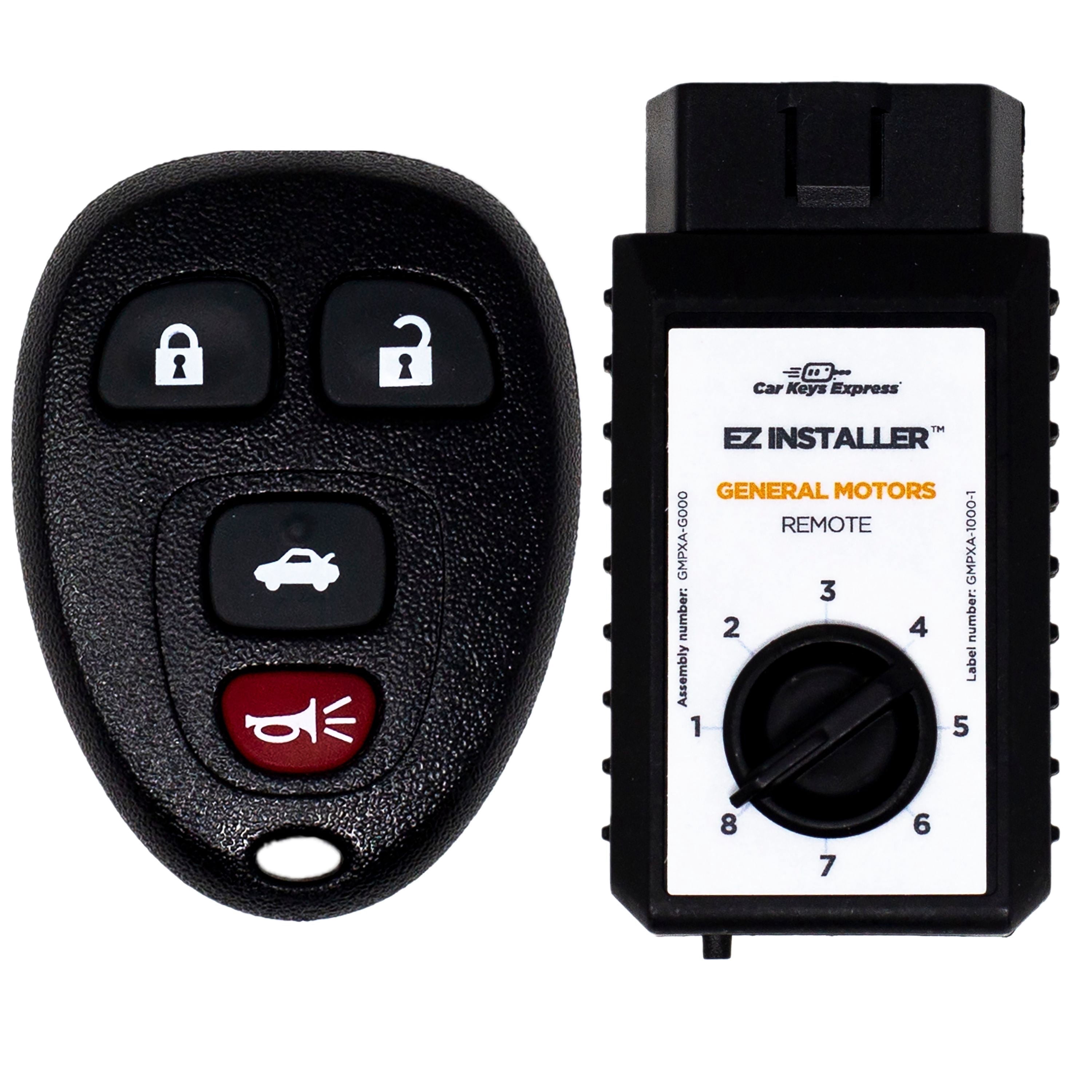 Car Keys Express Replacement GM Remote – 4 Buttons (Lock, Unlock, Panic ...
