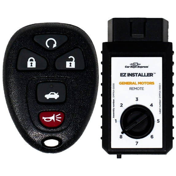 Car Keys Express Replacement GM Remote - 5 Buttons (Lock, Unlock, Panic ...