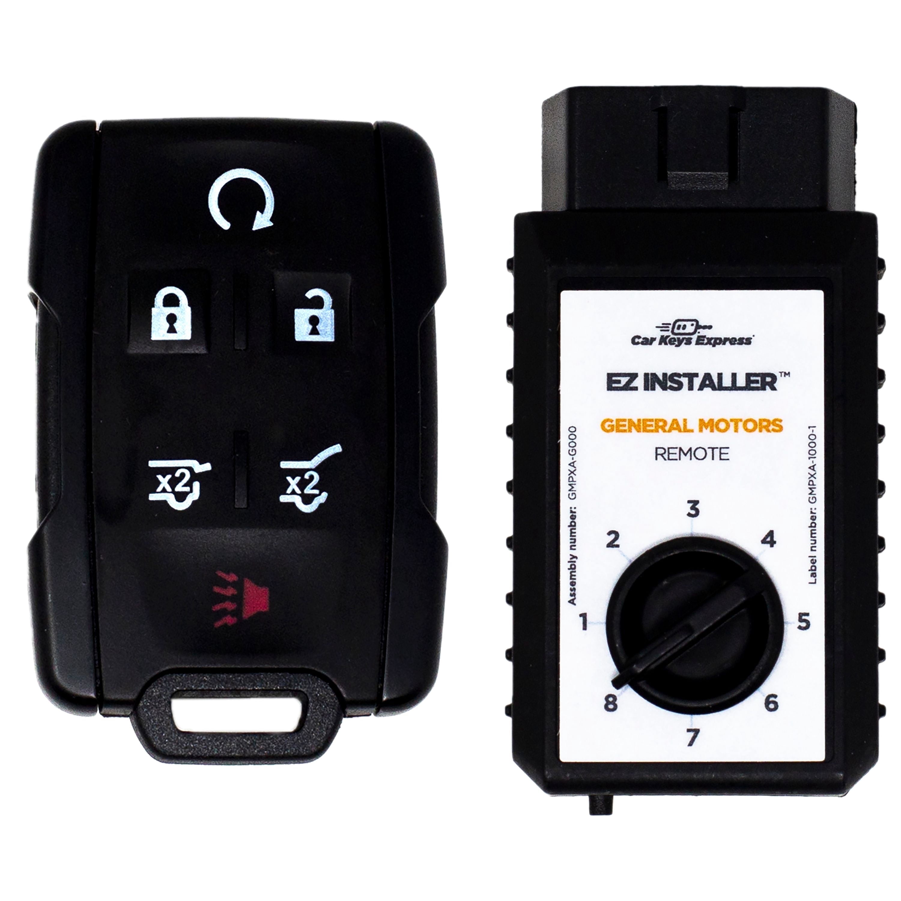 Car Keys Express Replacement GM Remote - 6 Buttons (Lock, Unlock, Panic ...
