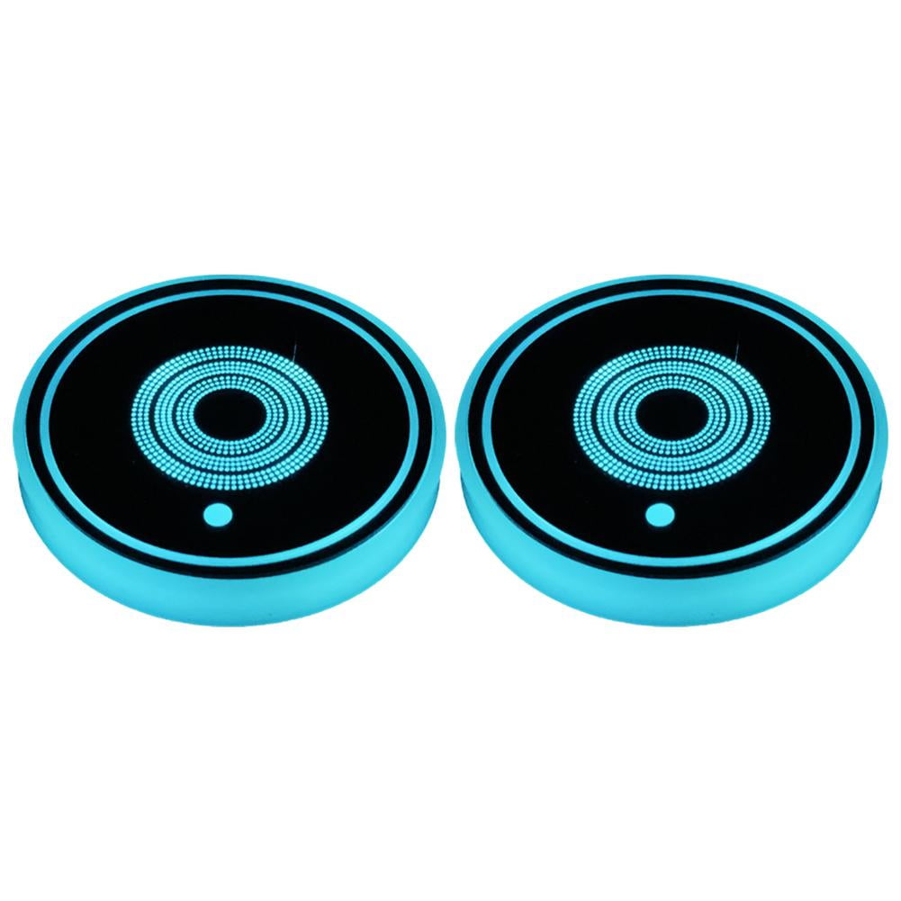 Car LED Cup Holder Coaster, 7 Color Changing Luminous Coaster, LED ...