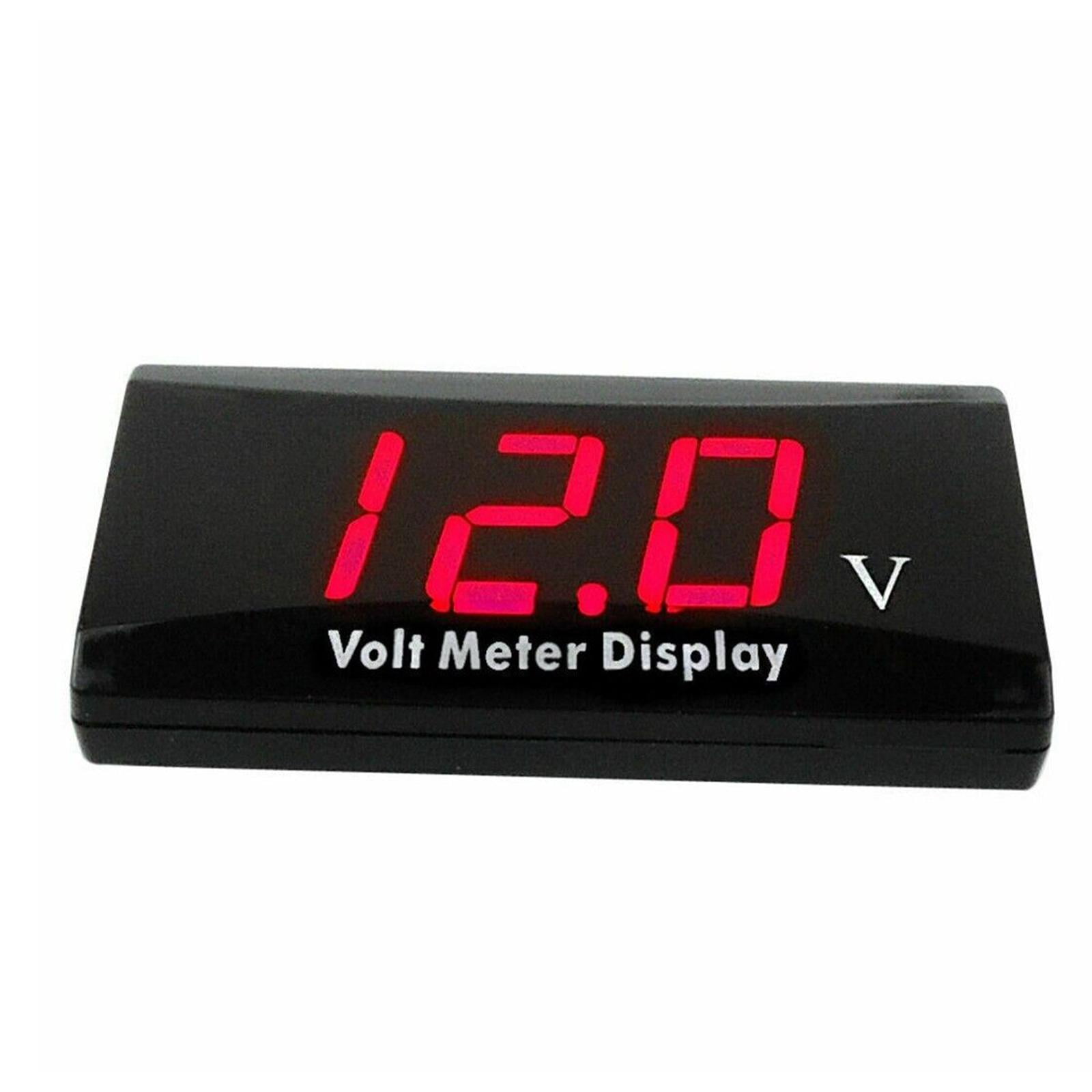 Car LED Digital Display Voltmeter Motorcycle Voltage Volt Meter Panel ...