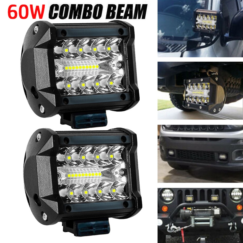 Car LED Light Bar Offroad Spotlights Fog Lamp 12V 60W Fog LampTruck ...