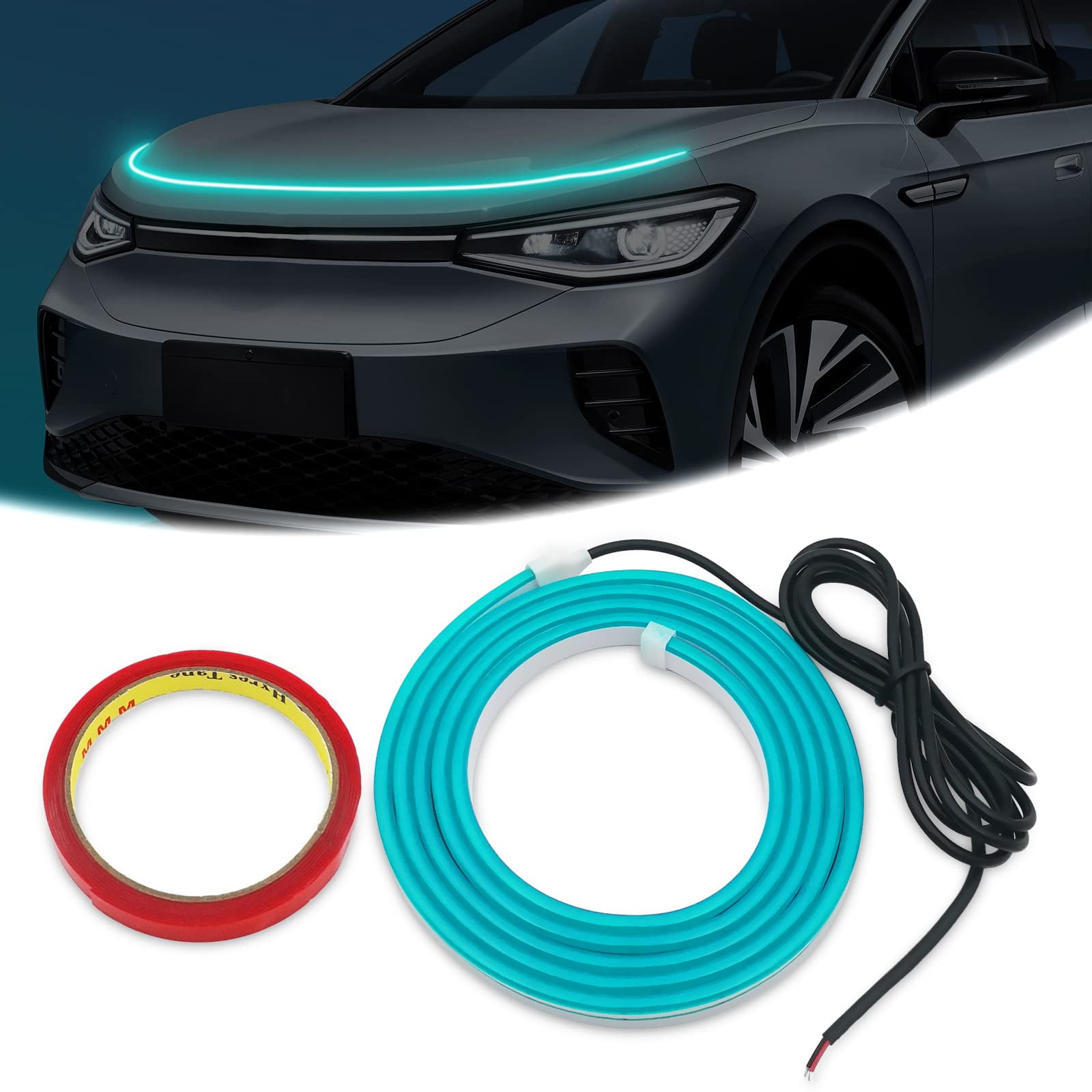 Car LED Strip IFF17 Lights, 70 Inches Glow Lights Waterproof Daytime ...