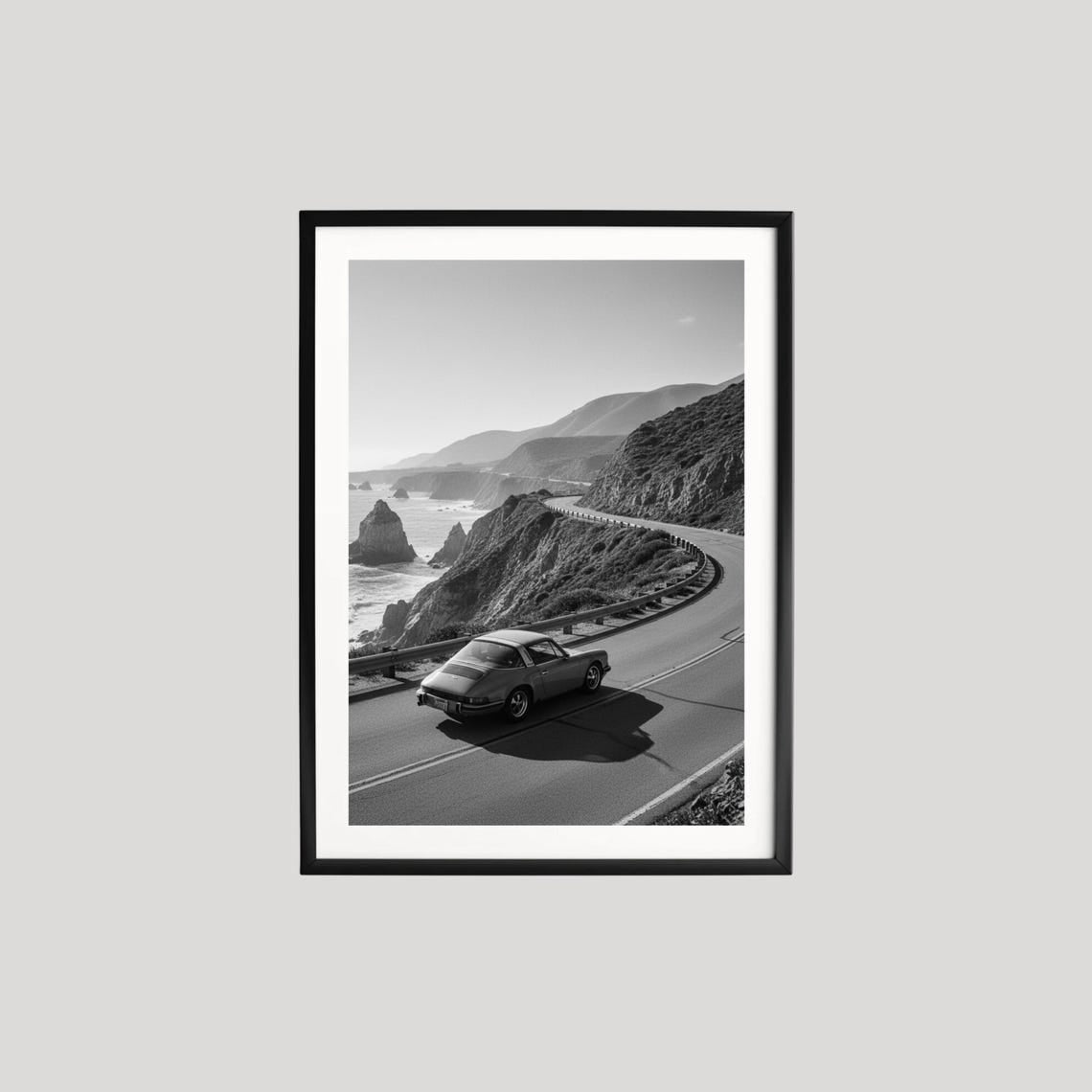 Car Landscape Photography Black and White Wall Art Museum Quality Photo ...