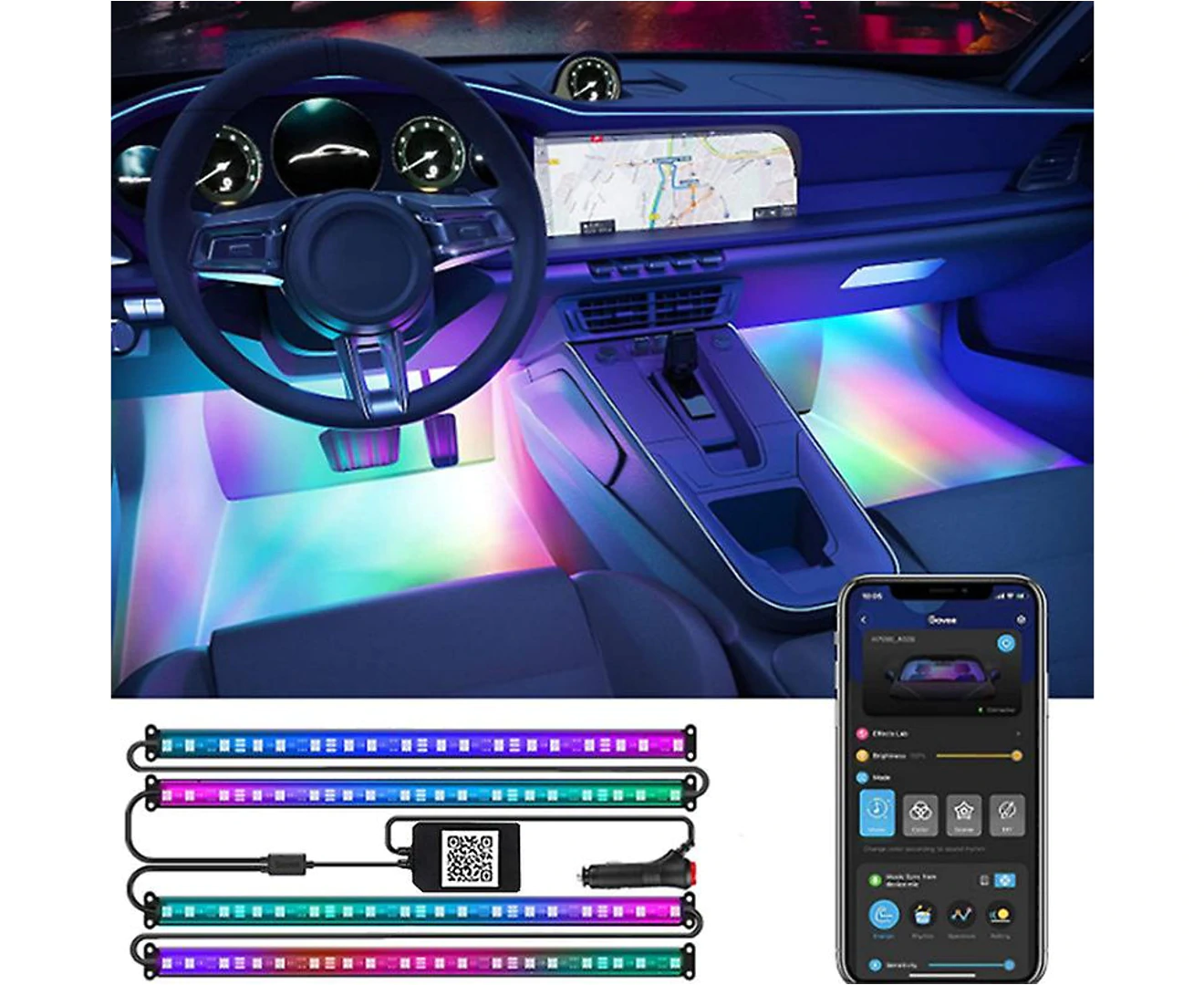 Car Led Interior Lights, Car Led Light Bars Auto Parts With Usb Port ...