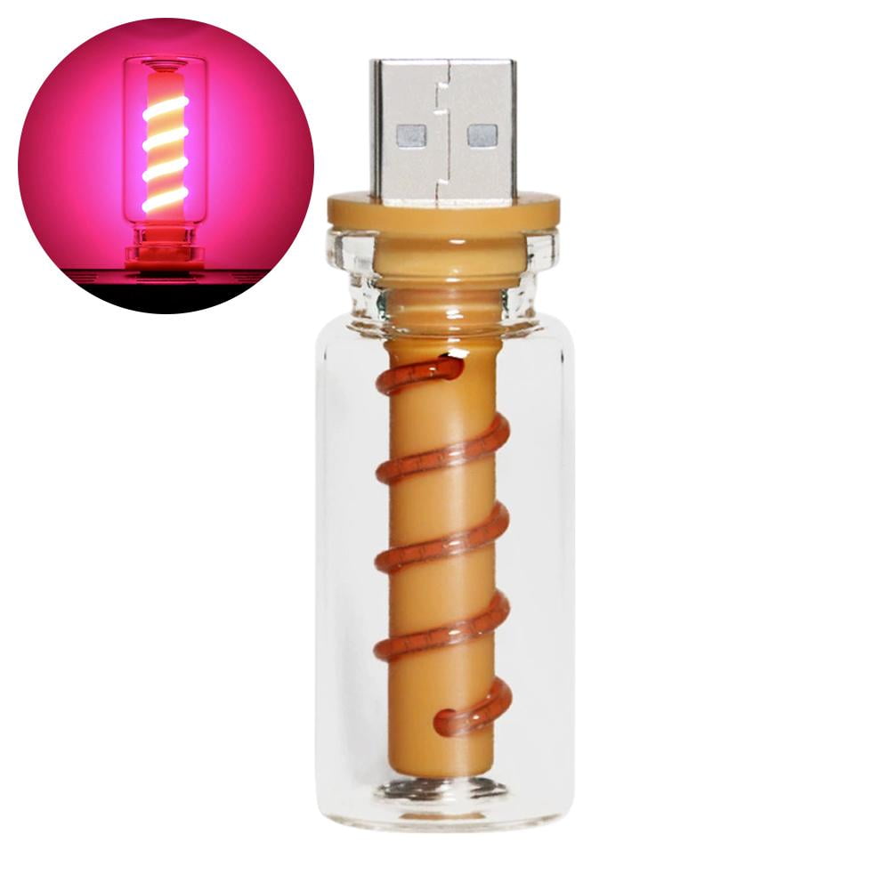 Nuboxa 1x Handmade Usb LED Light Bulb，Portable Atmosphere Light T H ...