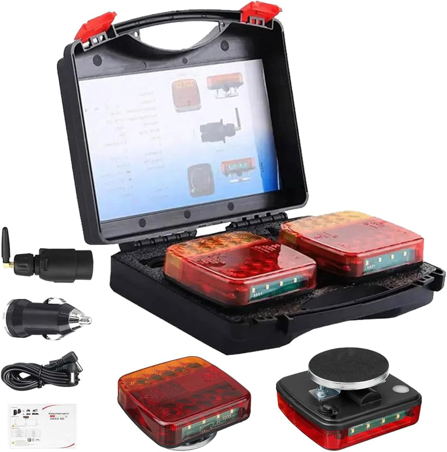 Car Led Trailer Lights Wireless,Wireless Trailer Lights Magnetic,100ft ...