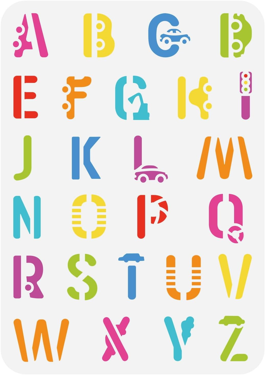 Car Letters Painting Stencil 11.7x8.3inch Large A-Z Alphabet Letters ...