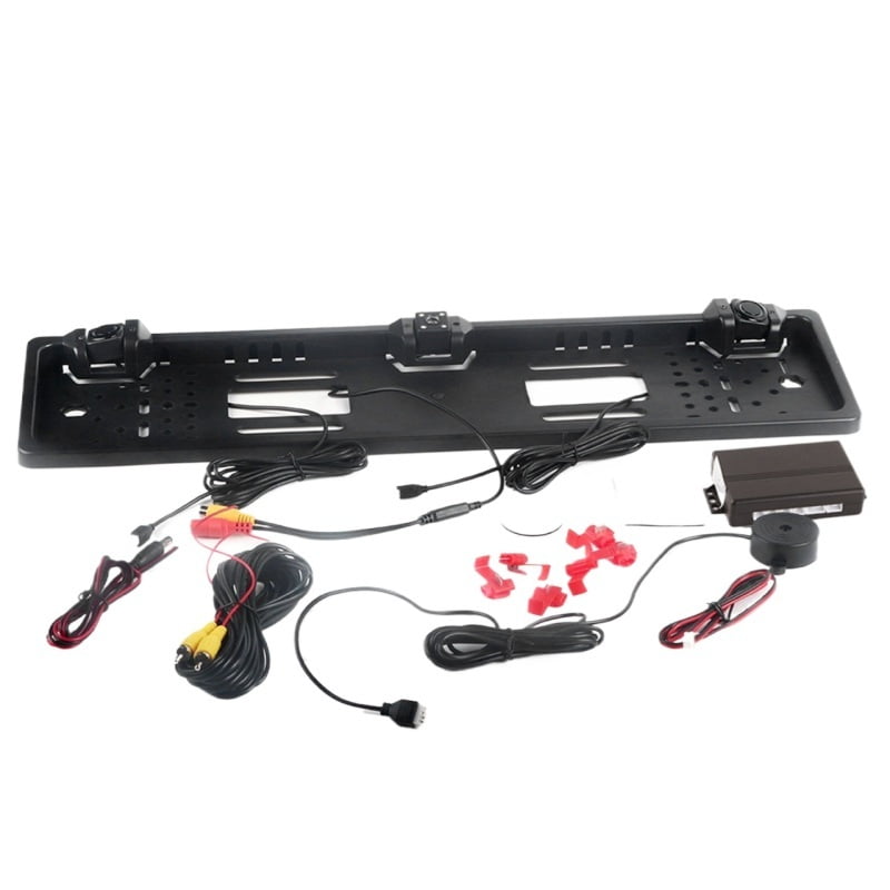 Car License Plate Frame Camera Reversing Display Parking Sensor 12LED ...