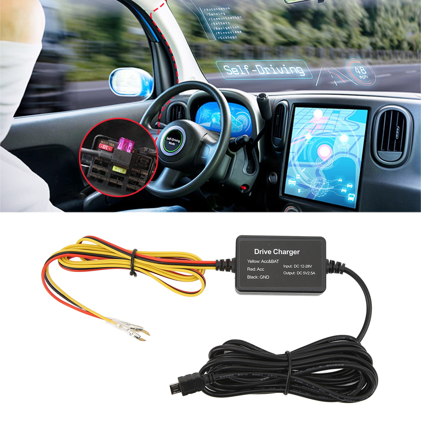 Car Logger Hardwire Kit Car Hardwire Kit Car Logger MINI/MICRO/TYPE C ...