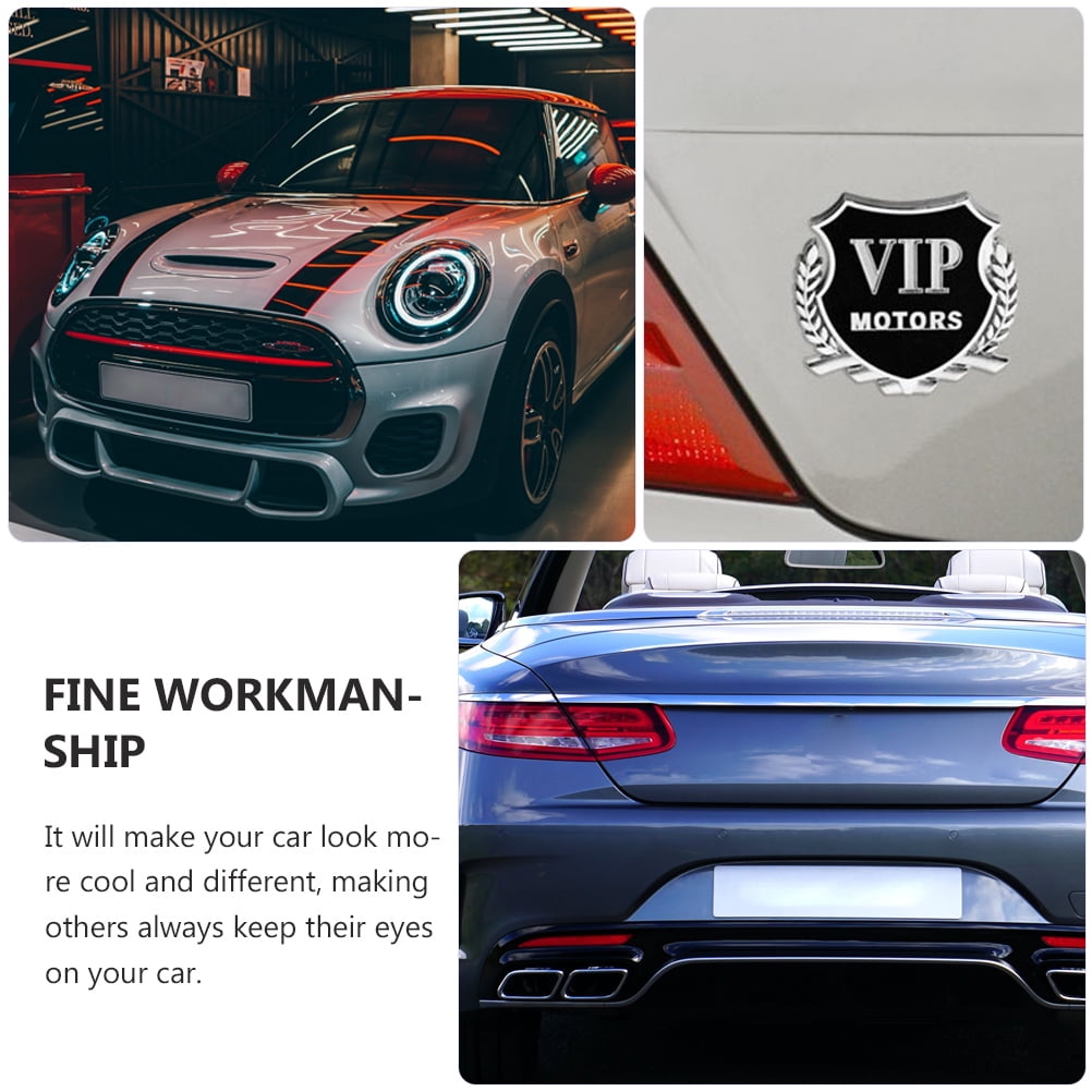 Car Logo Sticker,2Pcs Metal Decor Logo Shield Refit Car Logo Sticker ...