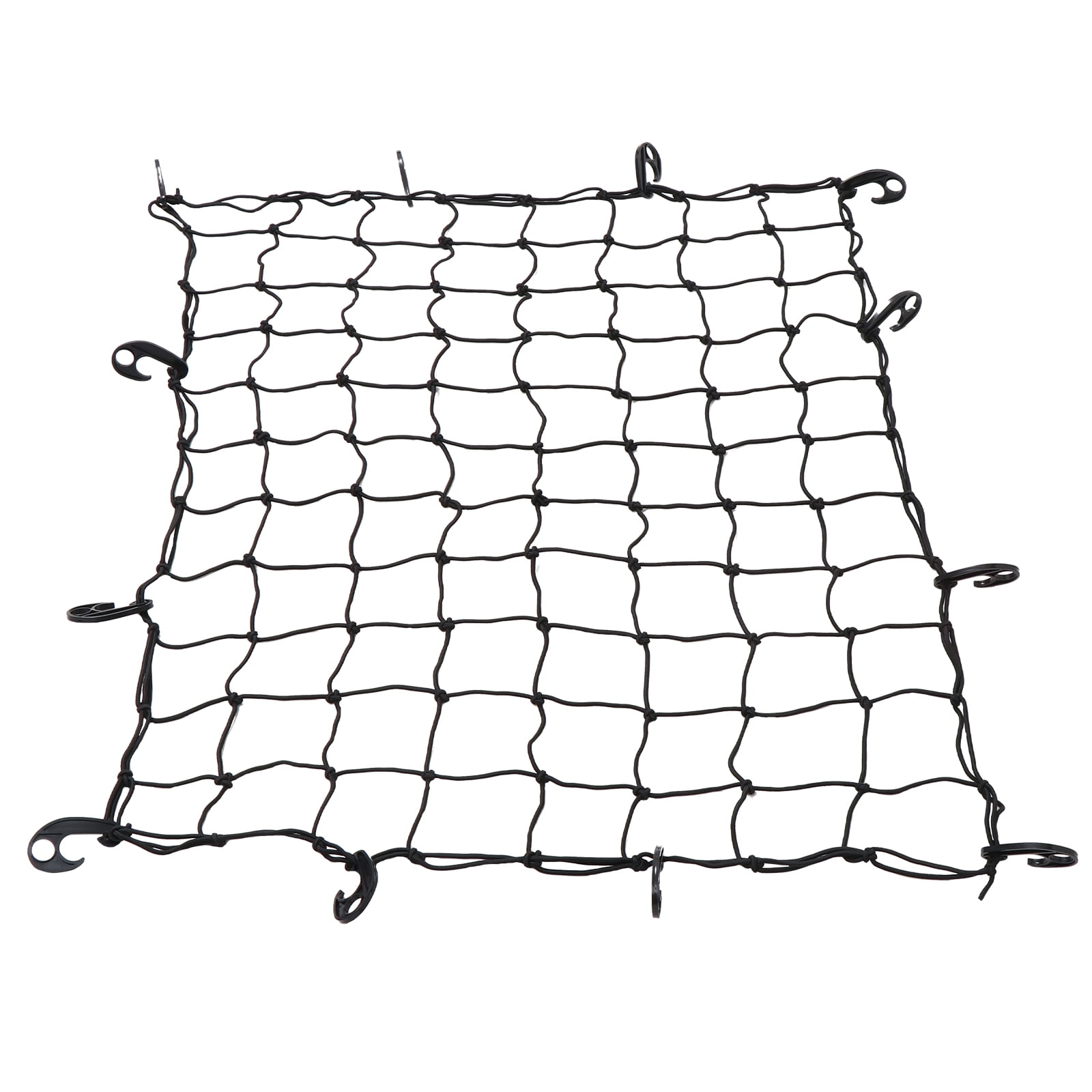 Elastic Car Roof Luggage Net with Latex Bungee Cord, Black Cargo Net ...