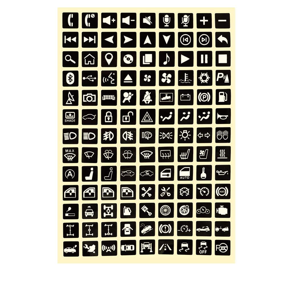Car Luminous Sticker Multi-Function Button Sticker Circuit Panel Decals ...