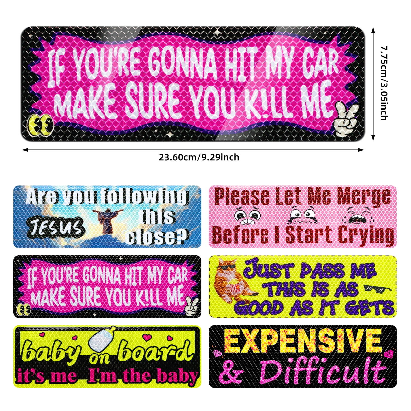 Car Magnetic Sticker Reusable New Driver Sticker Warning Safety Sign ...