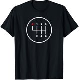 Car Manual Gear Shifter Knob Pattern (6 Speed) T-Shirt , Vintage T ...