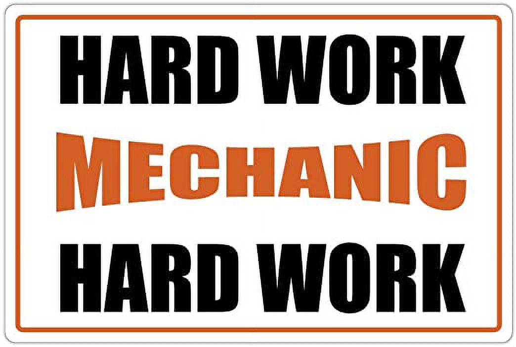 Car Mechanic Hard Worker Blue Collar Job Hard Work Mechanic Rectangle ...