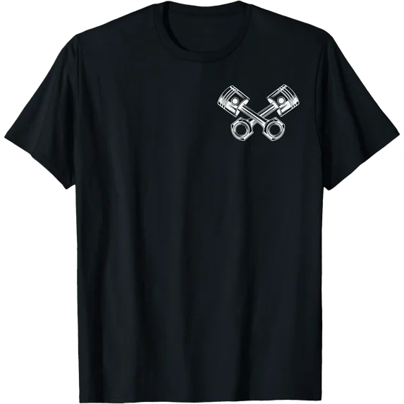 Car Mechanic Piston Artwork Auto Engine Garage Guy T-Shirt - Walmart.com