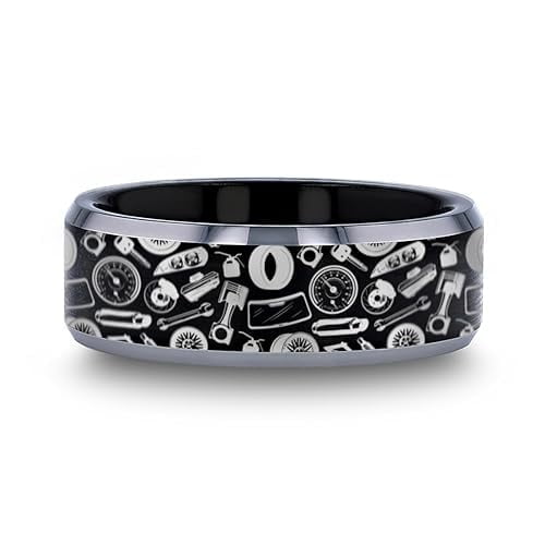 Car Mechanic Wedding Ring Auto Parts Ring Mechanic Wedding Band Wrench ...