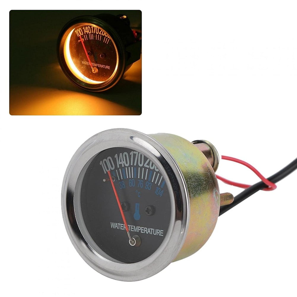 Car Mechanical Water Temperature Meter 100~220°F12V Pressure Gauge ...