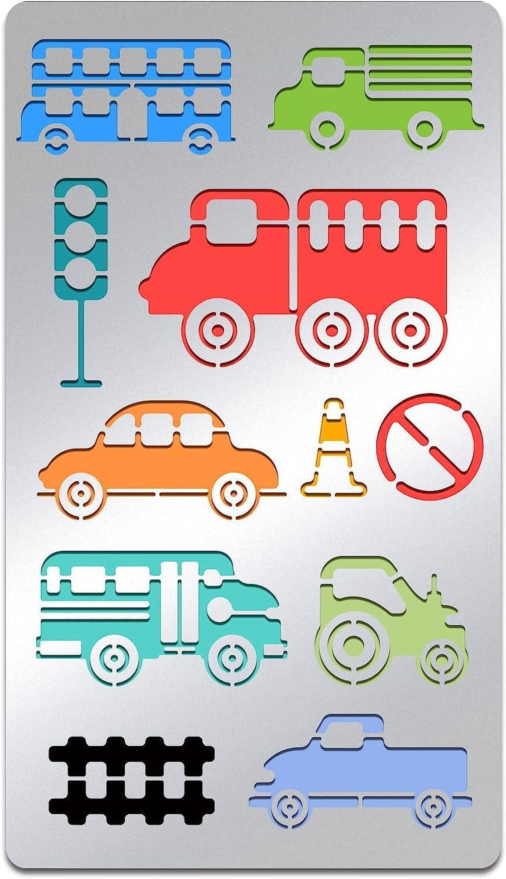 Car Metal Journal Stencil Traffic Transport Stainless Steel Stencil ...