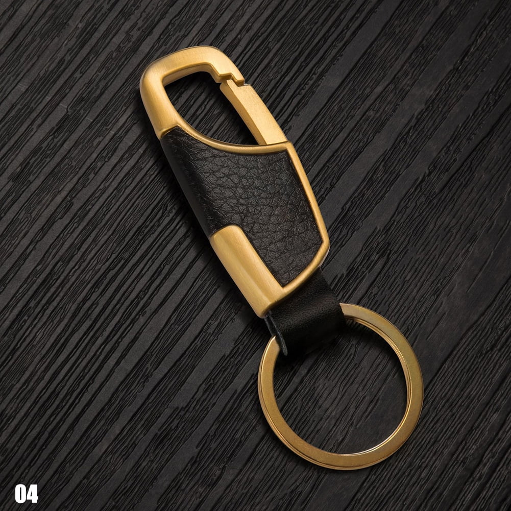 Car Metal Leather Waist Hanging Keyrings KeyChains Key Chains Rings ...