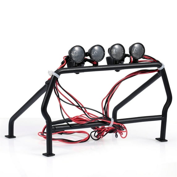 Car Metal Roll Cage Bucket Frame Body with 6 LED Lights Suitable for 1/ ...