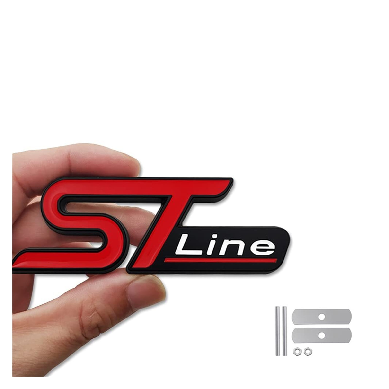 Car Metal ST Line Emblem Front Grille Body Trunk Decoration Sticker ...