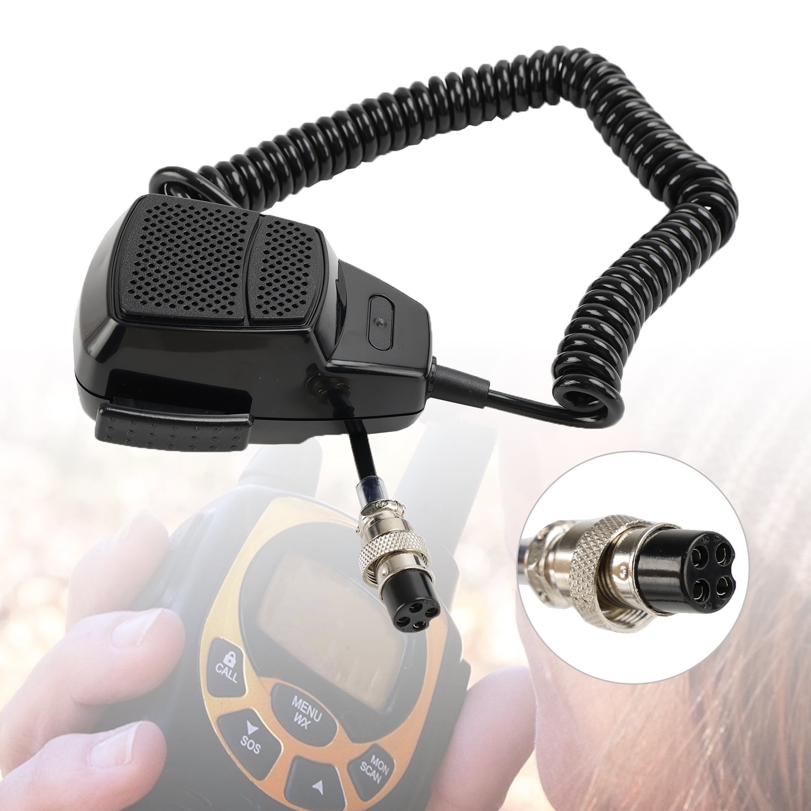 Car Microphone Mic for TD-25 Walkie-Talkie Radio Megaphone Handle ...