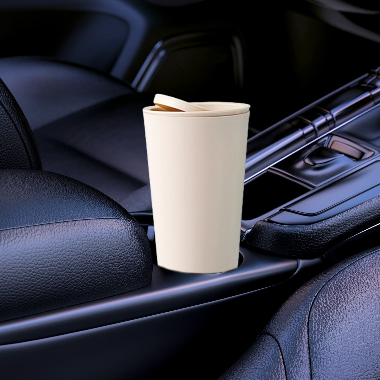 Car Mini Trash Can with Flip Lid | Compact Oscillate Lid Garbage Bin ...