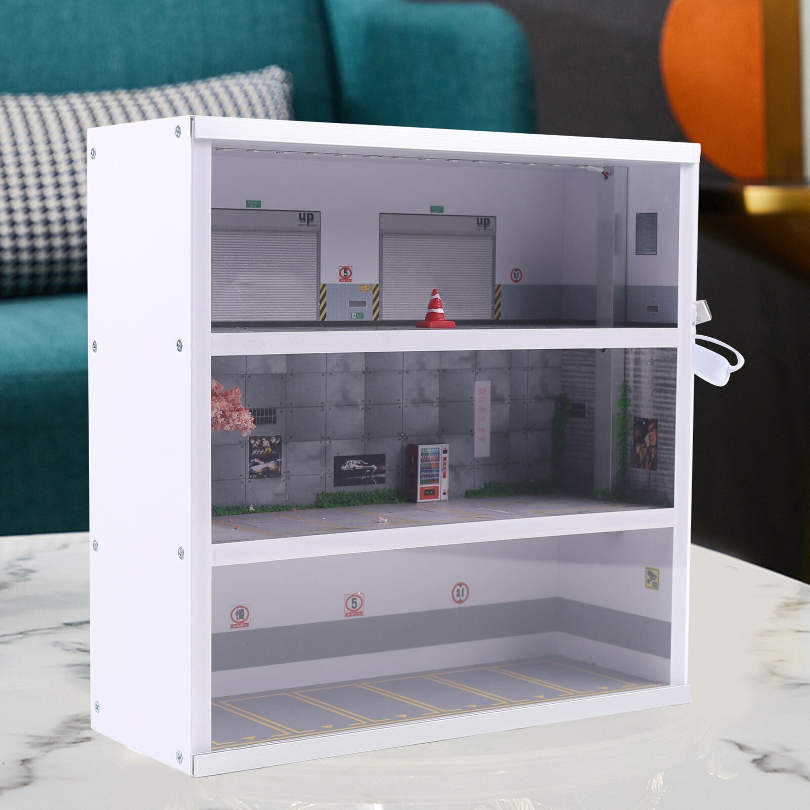 Car Model Display Cabinet, Three-Dimensional Garage Car Model Display ...