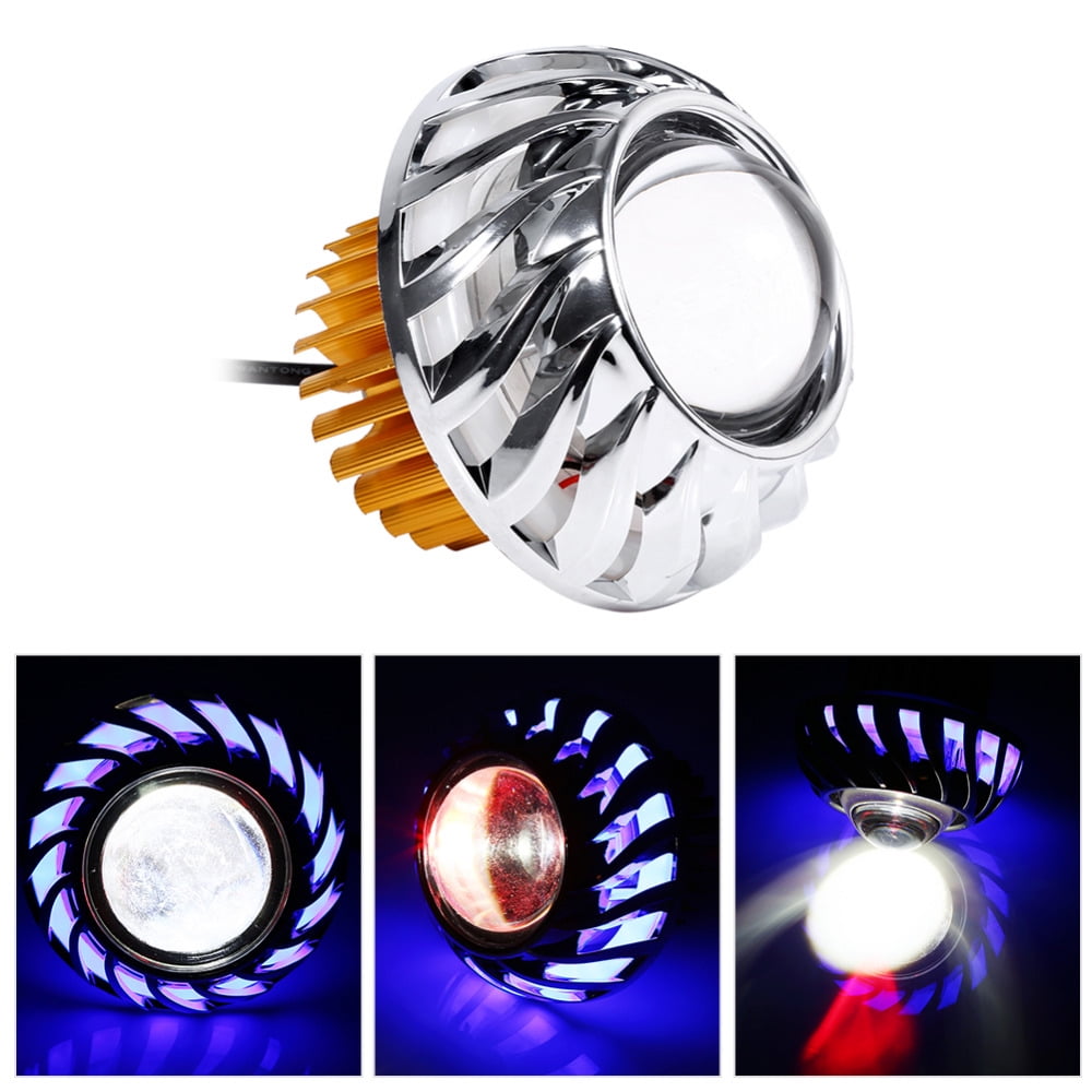 Car Motorbike Motorcycle Head 30W LED Angel Eyes Headlight Lens High ...