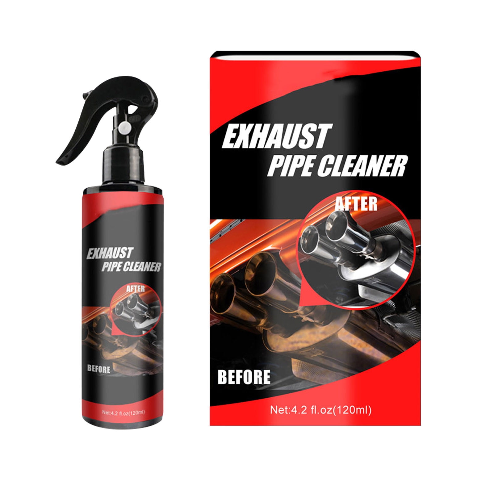 Car Motorcycle Exhaust Pipe Cleaner Metal Rust Cleaner Kit Spray ...