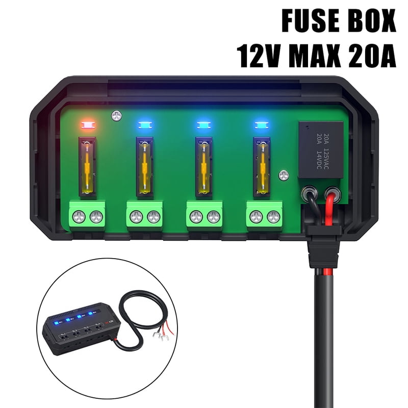 Car Motorcycle Vehicle Electrical Fuse Junction Box 12V MAX 20A Circuit ...