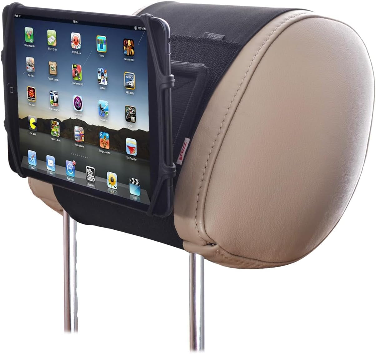 Car Mount Universal Car Headrest Mount Holder with Silicon Holding Net ...