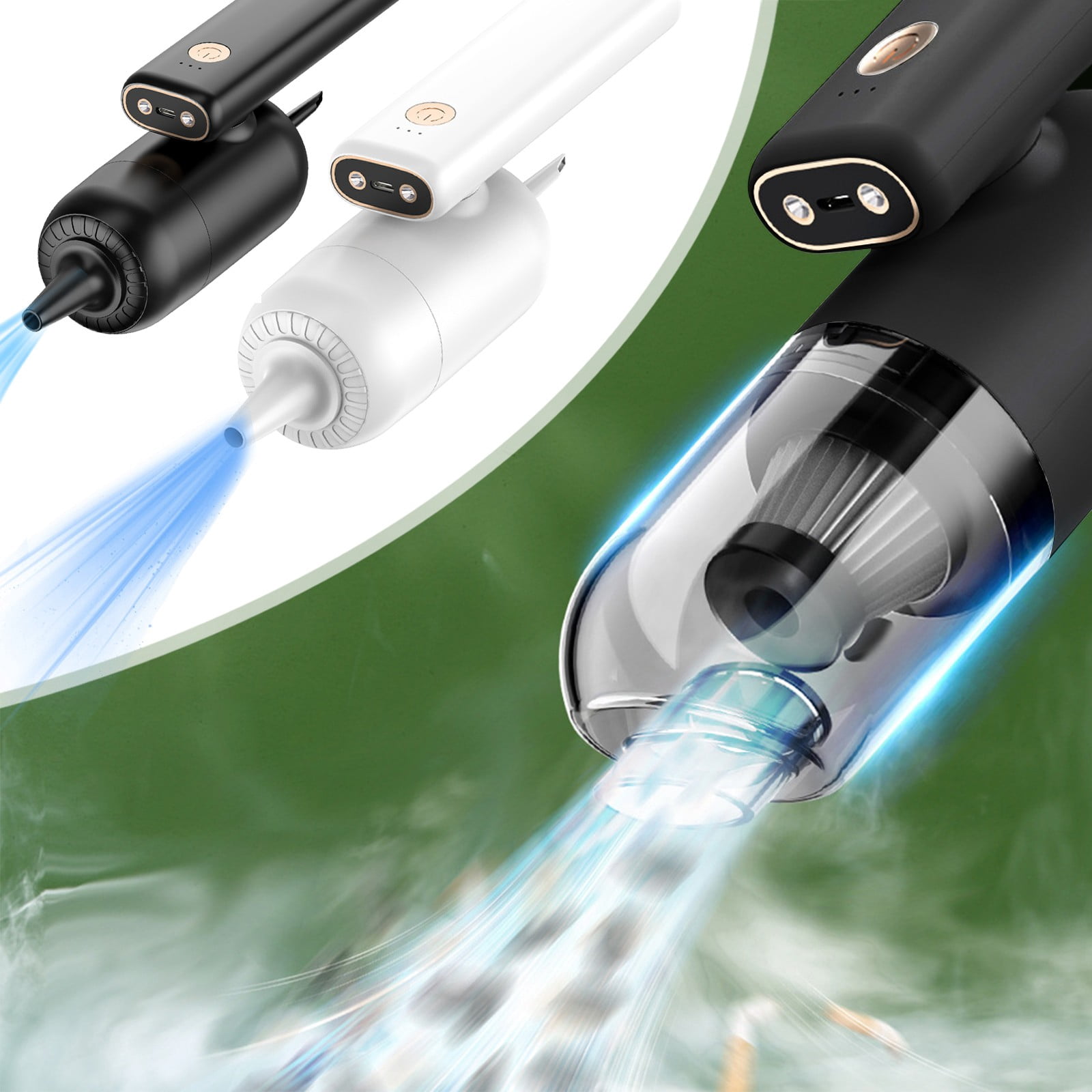 Bksdlh Car Vacuum Cleaner, Wireless Portable, Strong Suction, Foldable ...