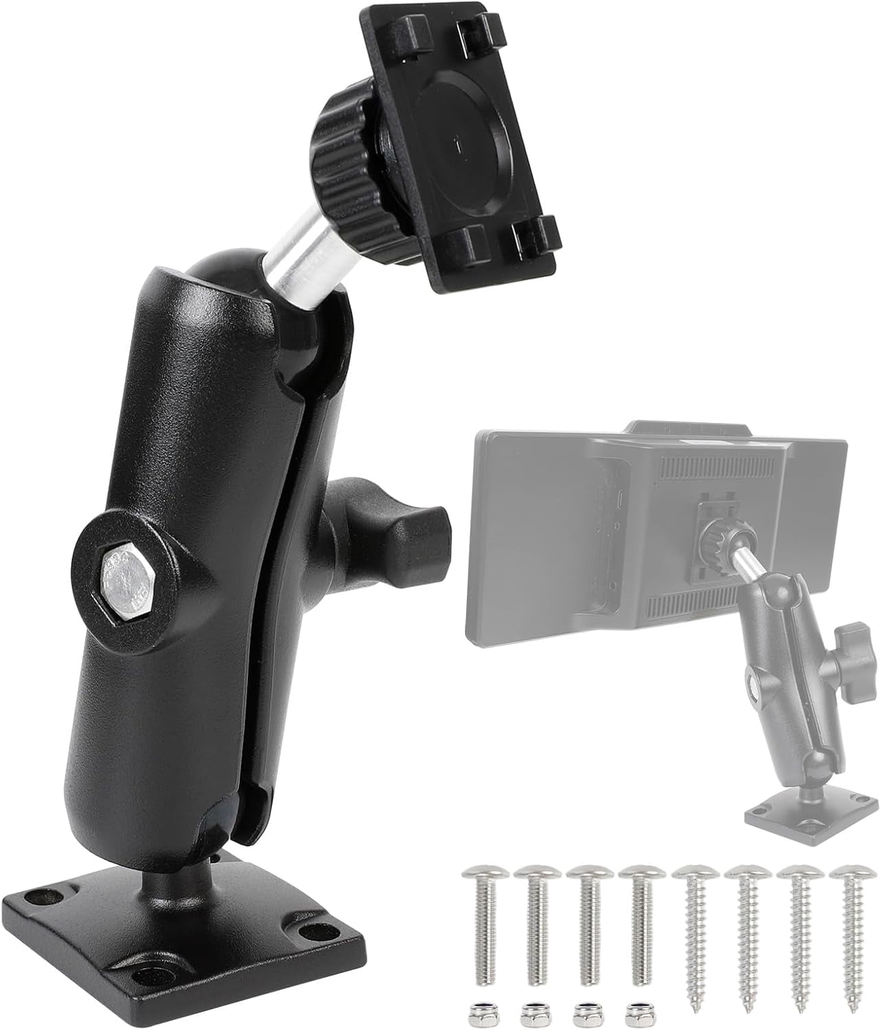Car Mount for CarPlay Screen, Aluminum Alloy Medium Arm & Square Plate ...